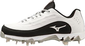 Mizuno Crampons de softball en m tal 9 pointes Swift 8 pour femme, blanc/noir, 39 EU