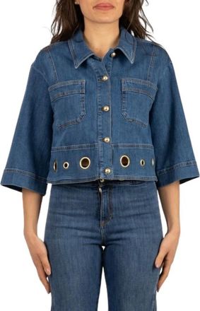 Nenette Femme, Blouses et Chemises, Bleu, Taille: 42 FR Blouson
