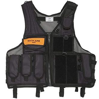 Sixth June Homme Tactical Jacket, Noir, Taille unique EU