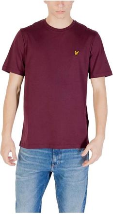Lyle & Scott Homme, Tops, Violet, Taille: 2XL T-Shirt en Coton