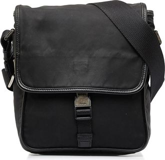 Prada Hobo Bags - Tessuto Buckle Messenger Bag - Gr. unisize - in Schwarz - f&uuml;r Damen