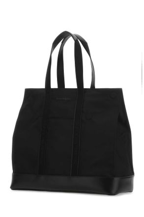 Alexander McQueen Mens Black Fabric Shopping Bag 1000 Borse A Mano