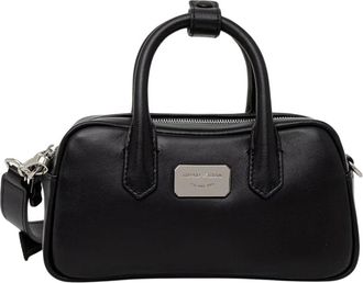 Emporio Armani Mini sac bandouli&egrave;re en cuir - Femme - Sacs - Noir - Taille: ONE Size