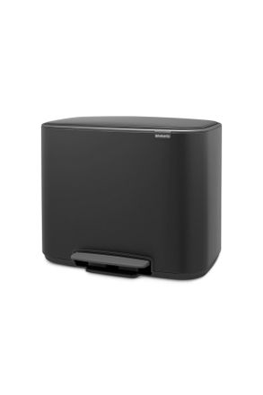 Brabantia Abfalleimer BO Treteimer, Schwarz, Kunststoff, 11 + 23 L, 54x44x36.5 cm, K&uuml;chen, K&uuml;chenausstattung, M&uuml;lleimer