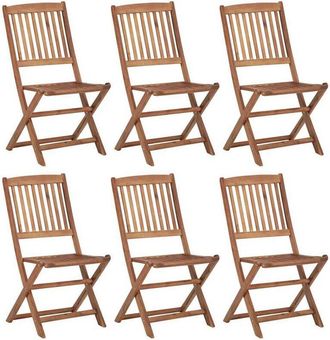vidaXL Vidaxl - Chaises pliables de jardin 6 pcs Bois dacacia solide