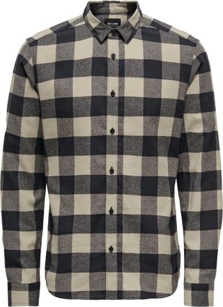 Only & Sons Herren Freizeithemd ONSGUDMUND Checked Shirt Grösse XS S M L XL XXL, Größe:XXL, Farbe:Dark Navy 22007112