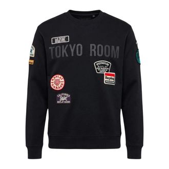 Replay Variante Patches Sweatshirt - - Sweatshirts & Hoodies - Herren - Schwarzk - S