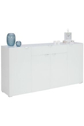 Novel Sideboard, Wei&szlig;, Holzwerkstoff, 5 F&auml;cher, 1 Schubladen, 180x92x42 cm, Typenauswahl, Beim&ouml;bel erh&auml;ltlich, stehend, Wohnzimmer, Kommoden & Sideboards, S