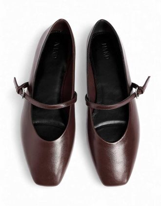 NA-KD ballerines &agrave; brides marron
