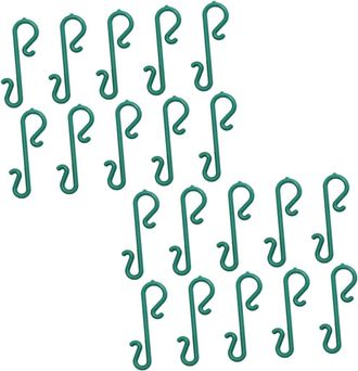 NUOBESTY 100st&uuml;cke Girlandenhaken Aufh&auml;ngehaken Weihnachtshaken Multifunktionshaken Kunststoffhaken Haken f&uuml;r Weihnachtsschmuck Christbaumschmuckhaken Gr&uuml;ner O