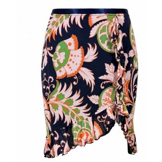 Etro Femme, Jupes, Multicolore, Taille: 36 FR Jupe asym&eacute;trique &agrave; volants