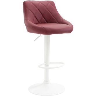 Clp Barhocker Lazio Kunstleder bordeauxrot wei&szlig;