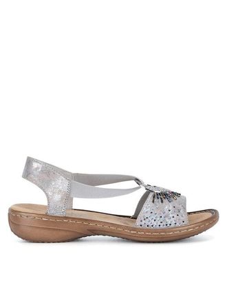 Rieker Sandalen 60880-90 Silberfarben