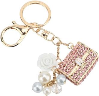 Generic Porte-Cl&eacute;s de Sac &agrave; Main en Scintillant, Pince &agrave; Homard L&eacute;g&egrave;re en Alliage de Zinc, Pendentif de Sac &agrave; Main en Cristal pour Cl&eacute;s, Sacs, Portefeuilles, 