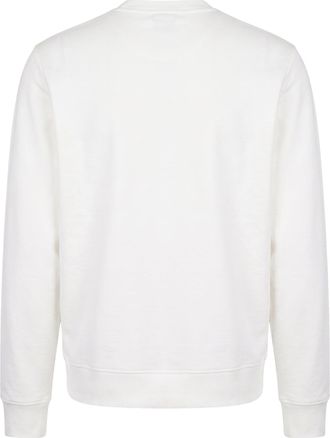 Emporio Armani Logo-Print Crew-Neck Sweatshirt - White