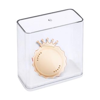 Generic Durchsichtige Vitrine - 10,5 x 4,8 x 10,5 cm, vertikale Stapelorganisation, staubdichte, kompakte Organisation | Abzeichen-Vitrine, f&uuml;r Zuhause, Innen