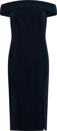 Ralph Lauren Femme, Robes, Bleu, Taille: 42 FR Robe Midi &agrave; &Eacute;paules D&eacute;nud&eacute;es