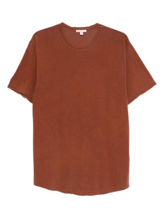 James Perse t-shirt en coton à col rond - Marron