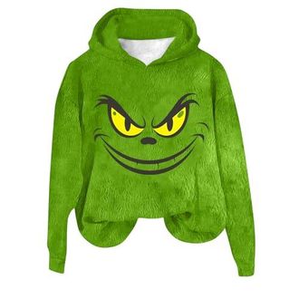 Generic Le Grinch Sweat A Capuche Femme Pulls Pyjama Pilou Adulte Costume Vetement Sweet Femmes 2025 Sweatshirts Polaire Pull Deguisement Christmas The Moche 
