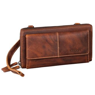 STILORD Violina Deluxe 3-in-1 Handytasche mit Geldb&ouml;rse zum Umh&auml;ngen Damen Leder Klein - Auch Als Handgelenktasche tragbar - Kleine Ledertasche Damen Echt-Led