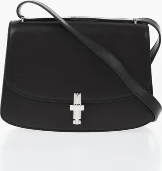 The Row Leather Shoulder Bag with Clip Closure The Row