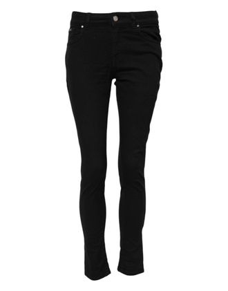 Dolce & Gabbana Womens Black Skinny Cotton Mid Waisted Denim Jeans Elastane Clothing