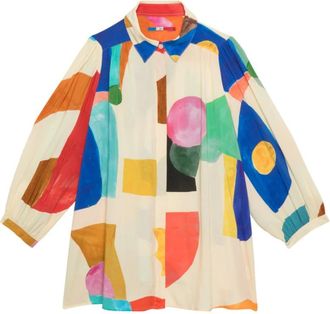 G.Kero Femme, Blouses et Chemises, Multicolore, Taille: 42 FR Creamy Speech Blouse