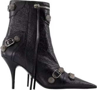 Balenciaga Stiefel - Black Leather Cagole Ankle Boots - Gr. 35 (EU) - in Schwarz - f&uuml;r Damen