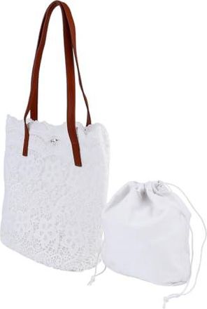 BESPORTBLE Paquet &agrave; Bandouli&egrave;re &Eacute;l&eacute;gant Brod&eacute; En Dentelle Blanche, Paquet F&eacute;minin Vintage Fermeture Magn&eacute;tique, Taille Moyenne, Pour Sorties, Courses Et &Eacute;v&eacute;nemen