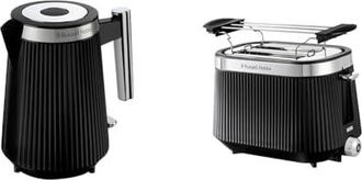 Russell Hobbs Bront&euml; Black Fr&uuml;hst&uuml;cksset: Wasserkocher 26750-70 + Toaster 26760-56