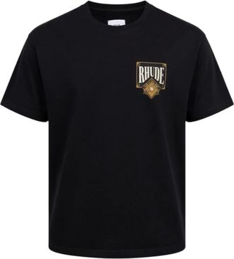 Rhude Homme, Tops, Noir, Taille: S Racing Crest T-Shirt