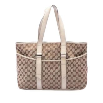Gucci Pre-owned Vintage Canvas Tote Bag - - Pre-owned - Damen - Beige - ONE SIZE