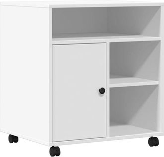 vidaXL Druckerst&auml;nder mit Rollen Wei&szlig; 60x50x67 cm Vidaxl