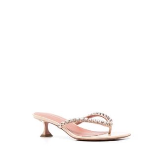 Amina Muaddi Pegol Sandal - Pink