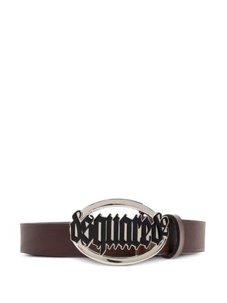 Dsquared2 ceinture à boucle logo - Marron