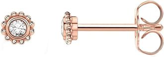 Thomas Sabo Thomas Sabo Einzel Ohrstecker Blume weißer Stein roségold vergoldetes Silber H2137-416-14