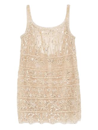 Saiid Kobeisy Besticktes Minikleid - Gold