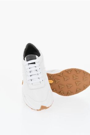 Corneliani EARTHLY Lace-Up Leather Sneakers with Rubber Sole size 41,5