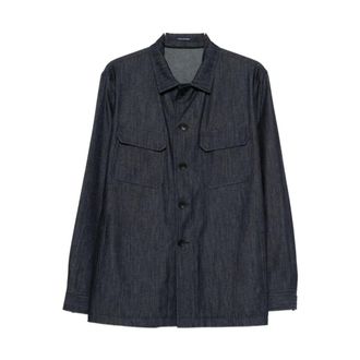 Tagliatore Homme, Vestes, Bleu, Taille: M Veste chemise en coton