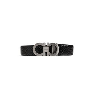 Ferragamo Gancini G&uuml;rtel- wendbar und verstellbar - - Accessories - Herren - Schwarzk - 95 CM