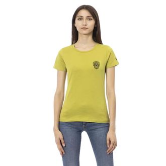 Trussardi Femme, Tops, Vert, Taille: 44 FR Tee-shirt vert avec impression artistique