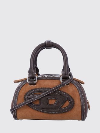Diesel Mini-Boston-Tasche 1DR Dome aus Wildlederimitat mit Oval-D-Logo