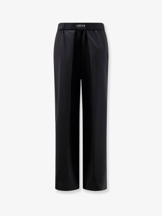 Loewe Wool trousers with Logo detail - LOEWE - gender_Woman