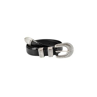 Barena Krokodilgepr&auml;gter Lederg&uuml;rtel - - Accessories - Damen - Schwarzk - XS
