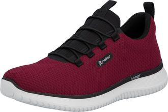 Rieker Slip-On Sneaker RIEKER, Herren, Gr. 43, weinrot, schwarz, Textil, Schuhe, Slipper, Halbschuh, Freizeitsneaker zum Schlupfen