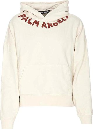 Palm Angels Homme, Sweatshirts et sweats à capuche, Blanc, Taille: 2XL Felpa