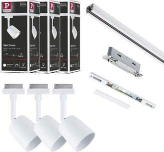 Paulmann 5246 URail Schienenspot Cover Starterset GU10 max. 10W dimmbar 230V Signalwei&szlig;