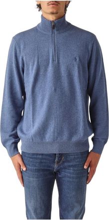 Polo Ralph Lauren Homme, Pulls, Bleu, Taille: S Pull en Laine avec Demi-Fermeture &Eacute;clair