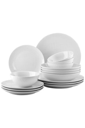 Rosenthal Kombiservice Mesh weiß, Weiß, Keramik, 16-teilig, Essen & Trinken, Geschirr, Geschirr-Sets, Kombiservice