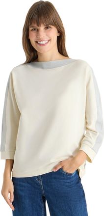 Cecil Damen 3228710 Batwing Shirt mit Tape, Creamy White, M